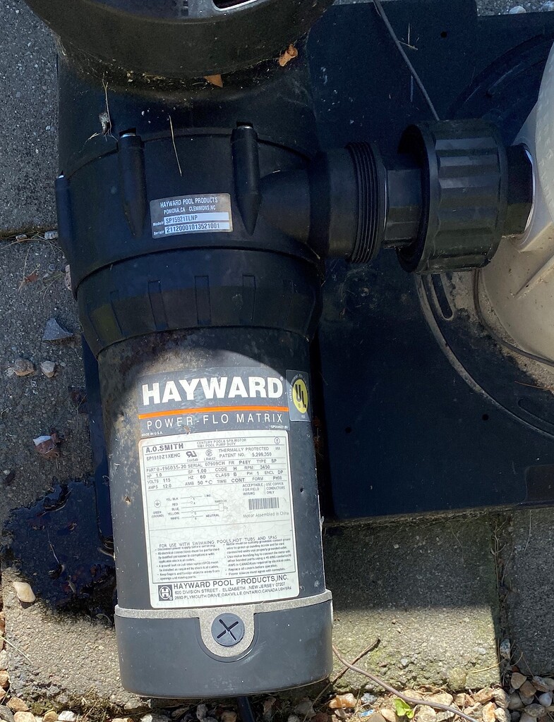 Hayward Power-Flo Matrix sp1510z1xehc replacement pump - Pool Equipment ...