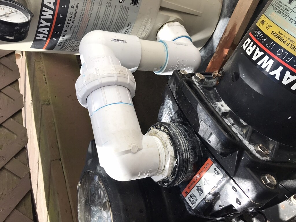 DIY Re-plumbing of Pump-Filter Connection - Pool Equipment - Inyo Pool ...