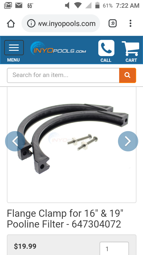 Flange Clamp Screws - Pool Equipment - Inyo Pool People