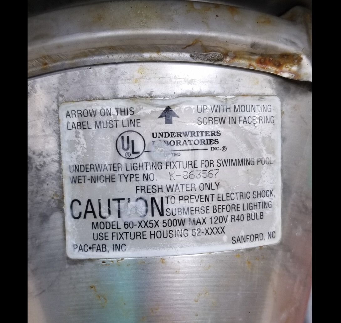 Replacement pool light? - Pool Equipment - Inyo Pool People